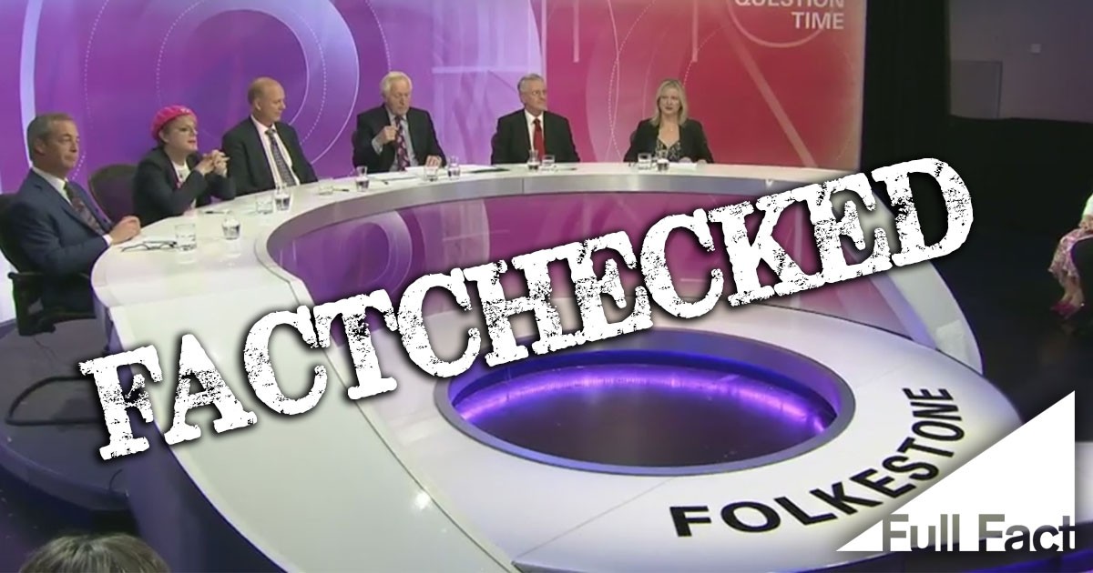 19 May's BBC Question Time, factchecked – Full Fact
