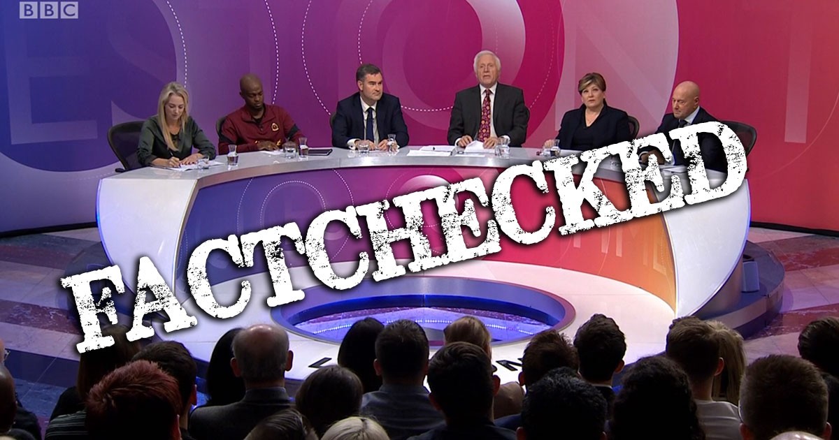 BBC Question Time: Recap and Factcheck – Full Fact BBC Question Time: Recap and Factcheck – Full Fact