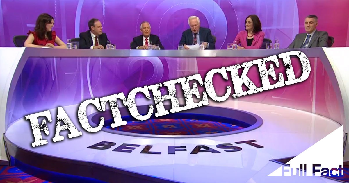 21 January's BBC Question Time, factchecked – Full Fact