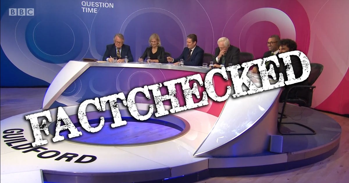 BBC Question Time: Recap and Factcheck – Full Fact