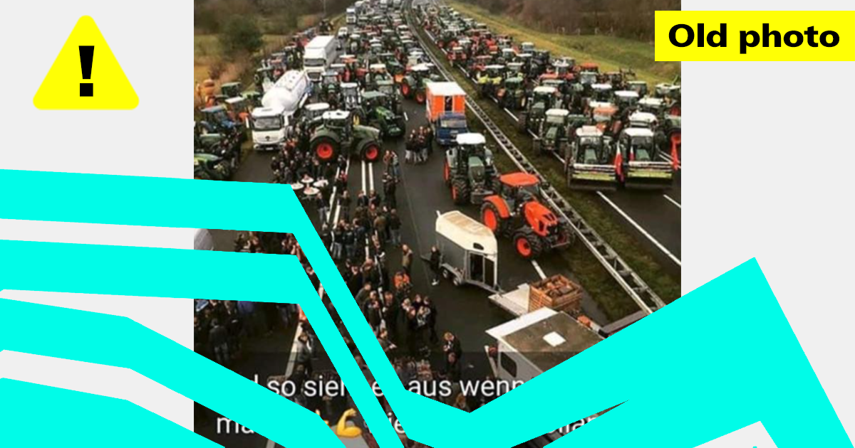 Picture of tractors in the Netherlands has nothing to do with Canada ...