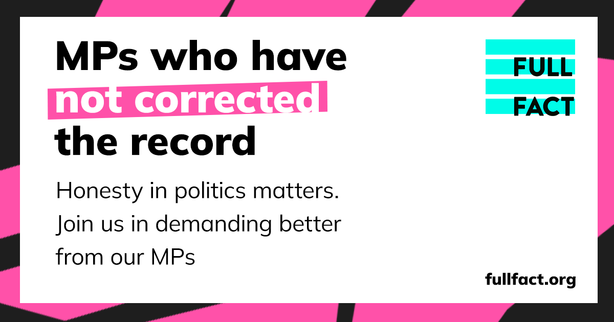 MPs who have not corrected the record –Full Fact