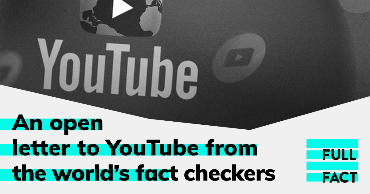 80 fact checkers publish open letter to YouTube demanding effective ...