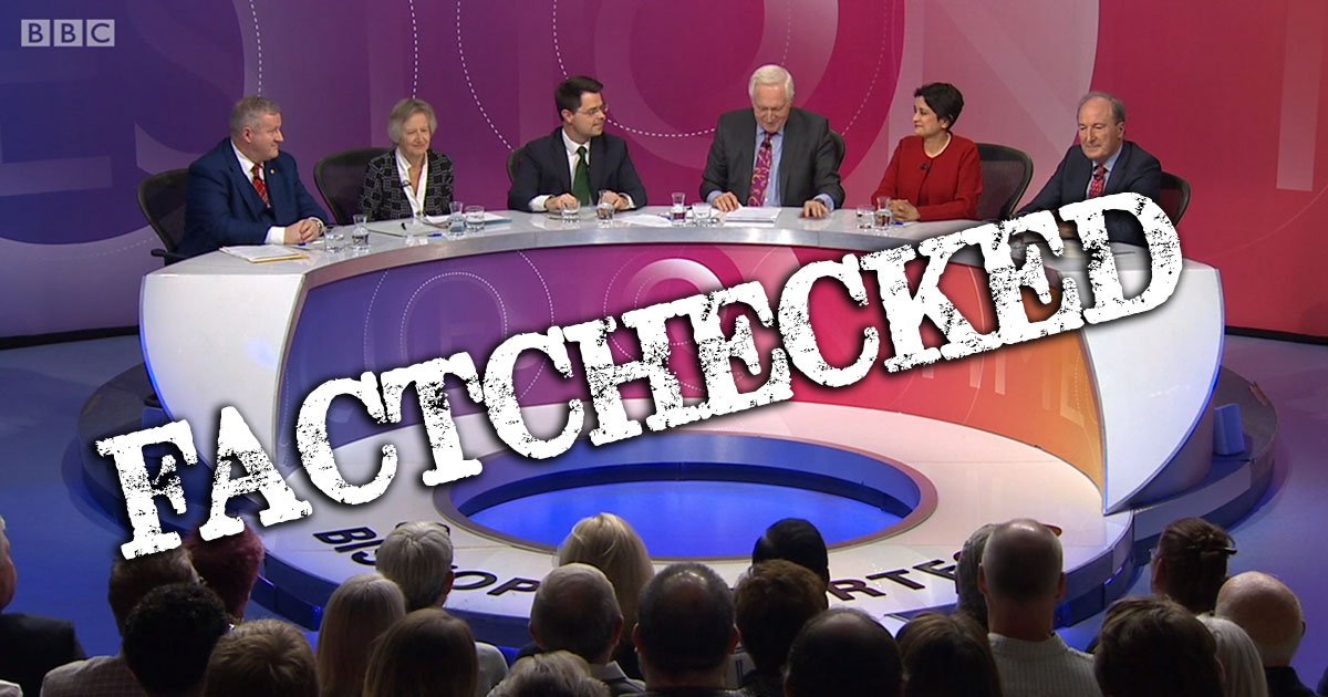 BBC Question Time: Recap and Factcheck – Full Fact