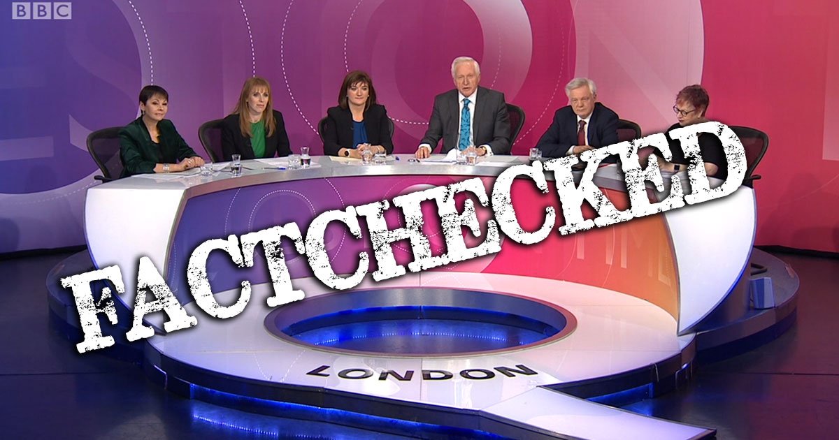 BBC Question Time: Recap and Factcheck – Full Fact