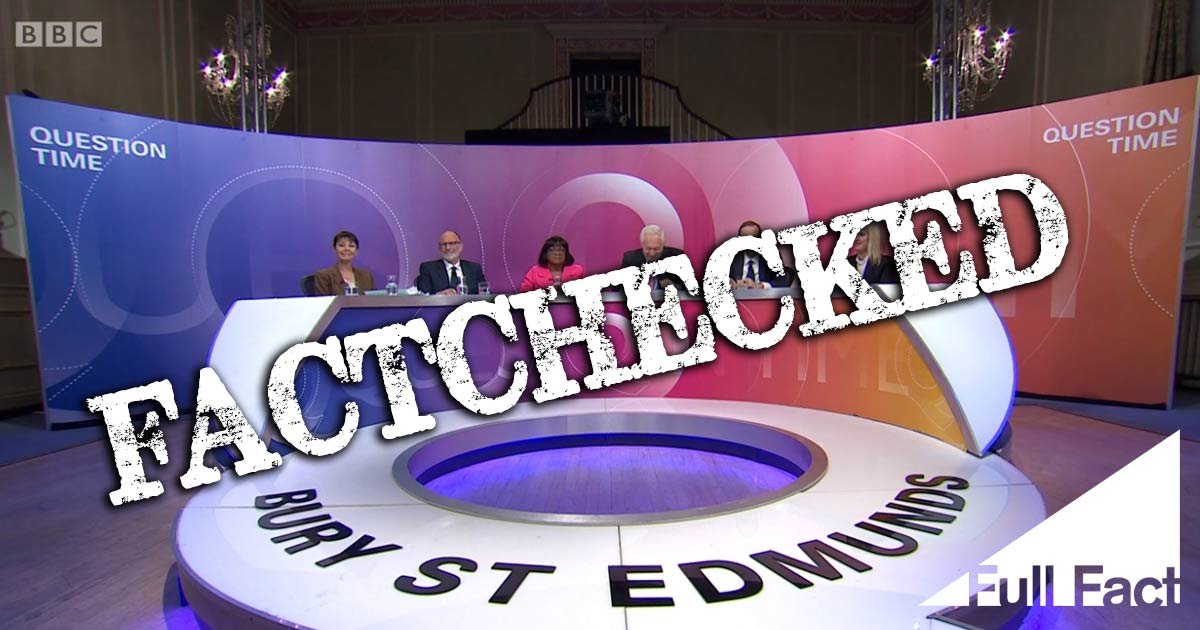 BBC Question Time: factchecked – Full Fact