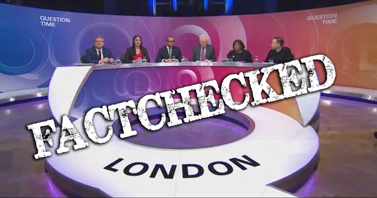 BBC Question Time, factchecked – Full Fact
