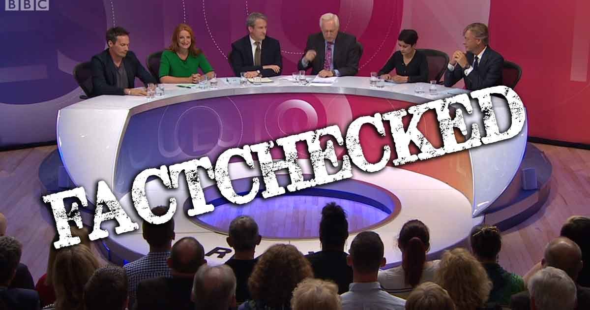 BBC Question Time: factchecked – Full Fact