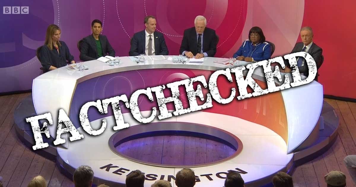 BBC Question Time: factchecked – Full Fact