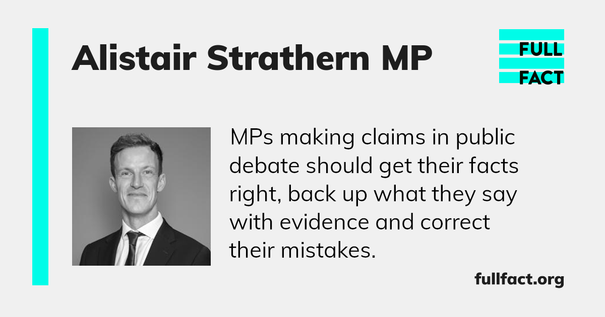 Alistair Strathern MP Full Fact