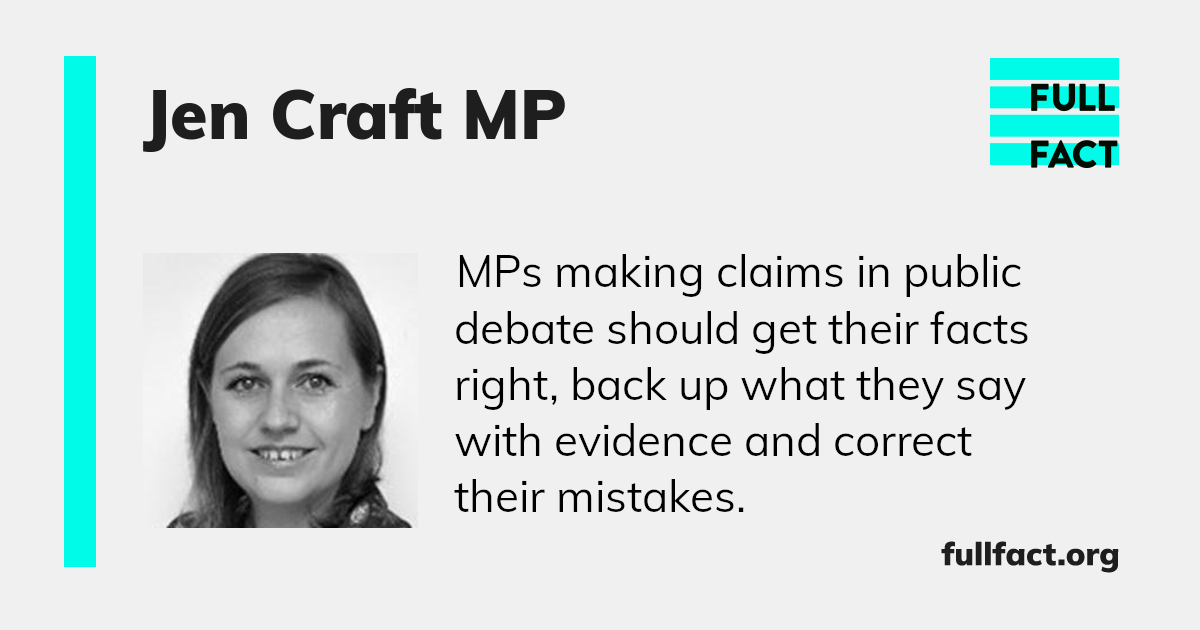 Jen Craft Mp Full Fact
