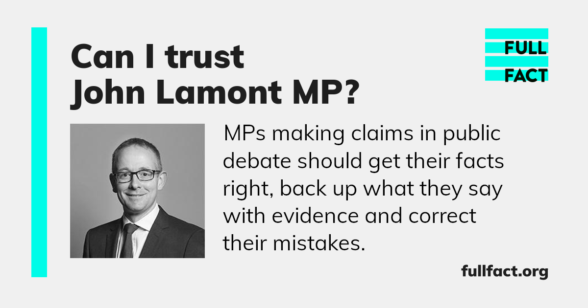 John Lamont’s record in public debate - Full Fact