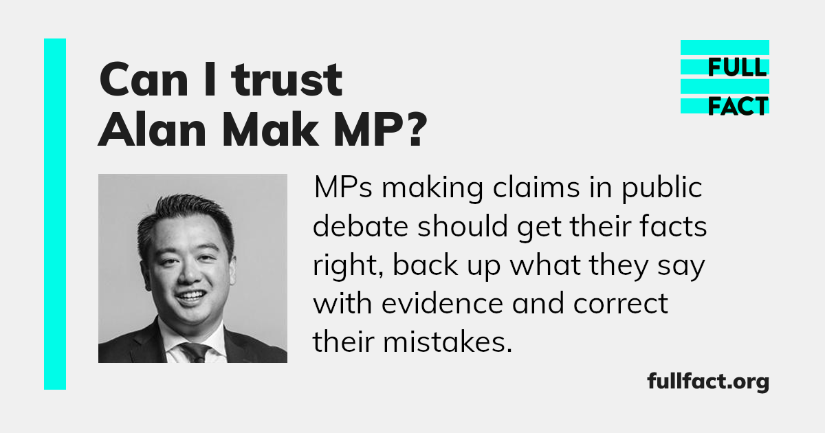 Alan Mak’s record in public debate - Full Fact