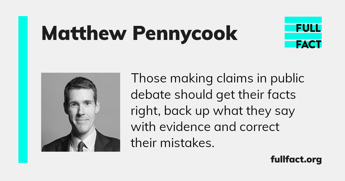 Matthew Pennycook MP – Full Fact