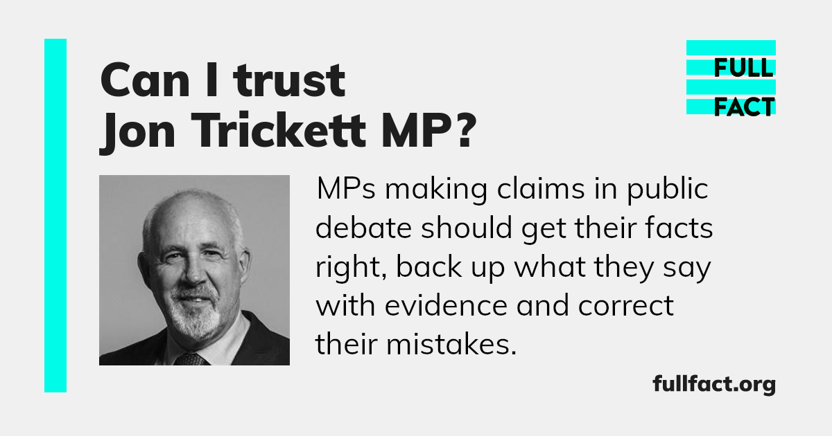 Jon Trickett’s record in public debate - Full Fact