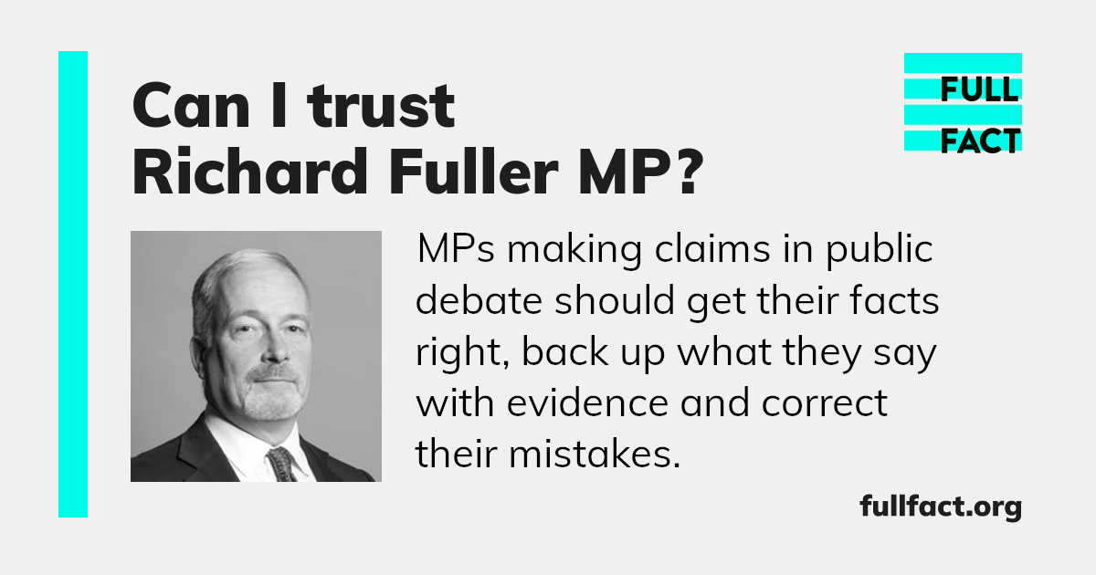Richard Fuller’s record in public debate - Full Fact