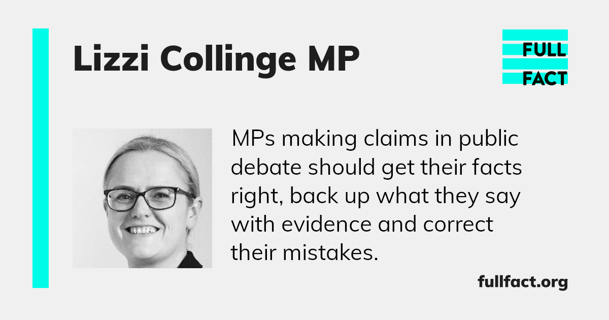 Lizzi Collinge MP – Full Fact